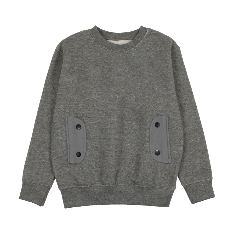 Bopop Grey Snap Sweatshirt | Sugar and Spice Children's Boutique