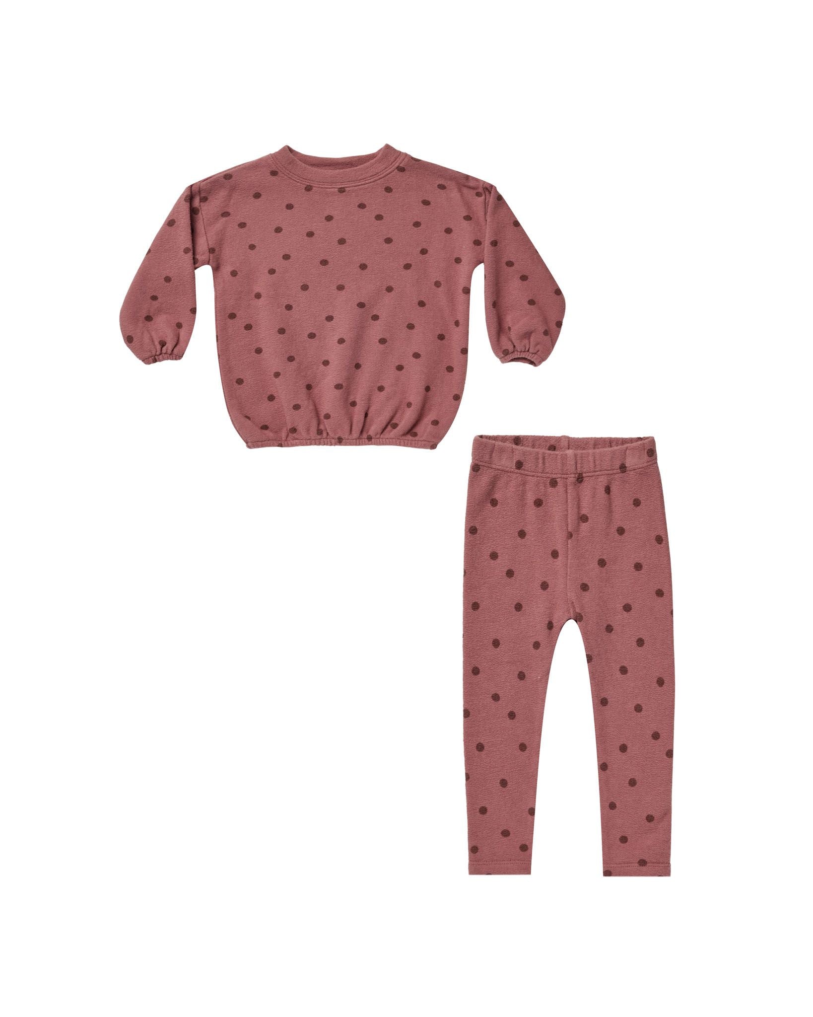 Rylee & Cru Polka Dot Spongey Knit Set | Sugar and Spice Children's ...